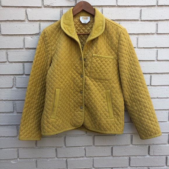 Talbots | Jackets & Coats | Talbots Mustard Yellow Quilted Jacket ...